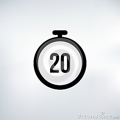 20 Seconds Countdown Timer Icon Set. Time Interval Icons. Stopwatch And ...