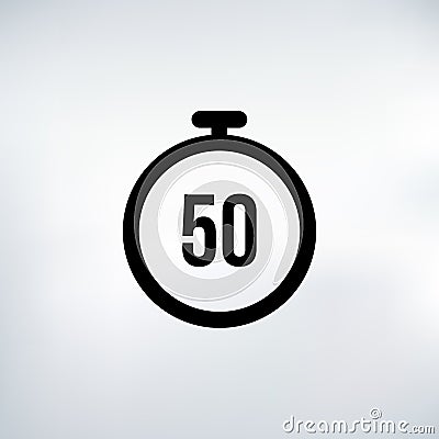 50 Seconds Countdown Timer Icon Set. Time Interval Icons. Stopwatch And ...