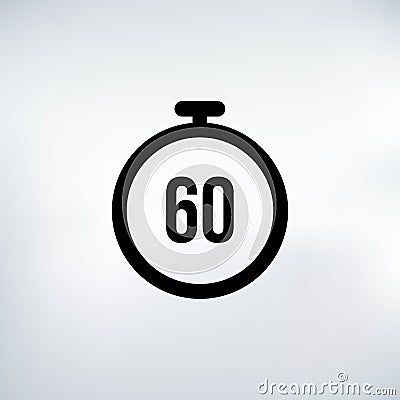 60 Seconds Countdown Timer Icon Set. Time Interval Icons. Stopwatch And Time Measurement. Stock ...