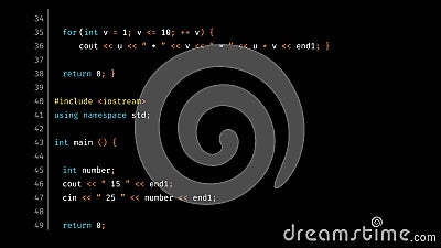 Encrypted Fast Long Scrolling Programming Security Hacking Code Data Flow Stream on Black White ...