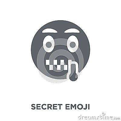 Secret Emoji Icon From Emoji Collection. Vector Illustration ...