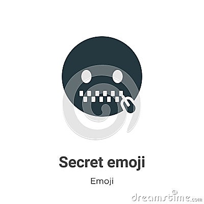 Secret Emoji Vector Icon On White Background. Flat Vector Secret Emoji ...