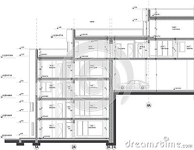 Section Building Drawing Stock Photography - Image: 12416412