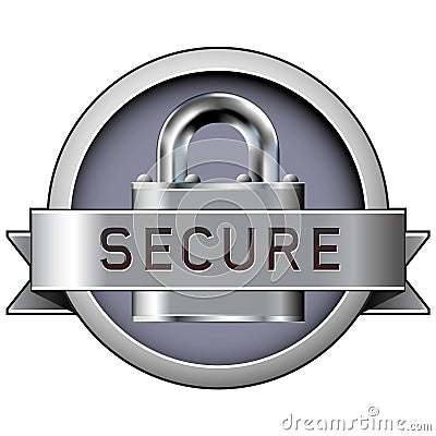 Secure Badge For Web Or Print Stock Photography - Image: 8820862