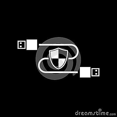 The Secure Connection Icon. Transfer And Connection, Data, Antivirus ...