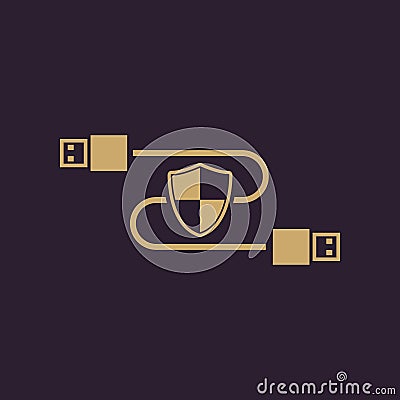 The Secure Connection Icon. Transfer And Connection, Data, Antivirus ...