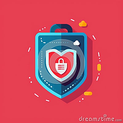 "Secure Shield": A Shield Or Lock Symbol With A Contactless Payment ...