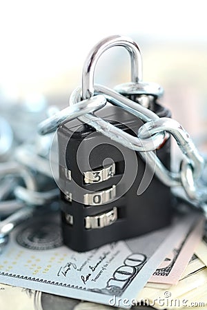 Secure Your Savings Concept With Cipher Lock And Money Royalty-Free ...