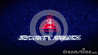 Security Breach Text Digital Noise Twitch Glitch Distortion Effect ...