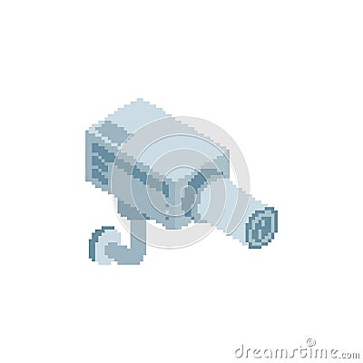 Security Camera Pixel Art. 8 Bit Videcam Pixelated. Vector Illustration ...