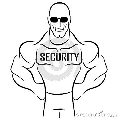 Security Guard Cartoon Stock Vector - Image: 57326083