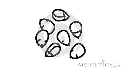 Seed Grain Corn Line Icon Animation Stock Video - Video of agriculture ...