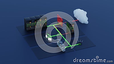 Segmentation Of The Computer Network Into Segments And Vlans Stock Photography | CartoonDealer ...