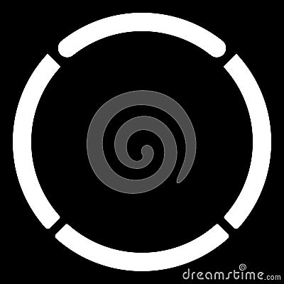 Segmented Circle Cross-hair, Target Symbol. Chart Template, GUI Cartoon ...