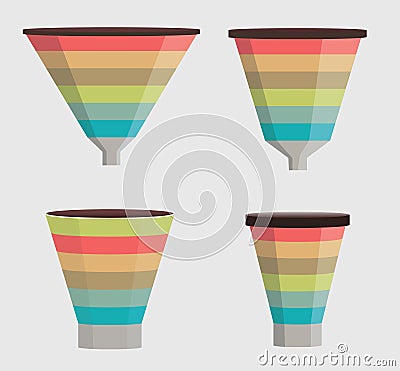 Segmented Funnel Illustrations | CartoonDealer.com #83807676