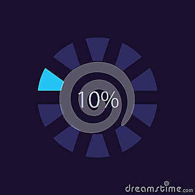 Segmented Radial Wheel Bar Infographic Chart Design Template For Dark ...