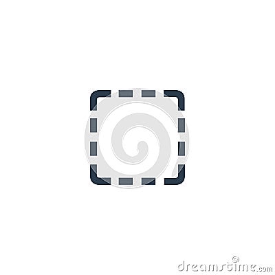 Selection Dashed Rectangle With Pointer In Vector. Stock Vector Illustration Isolated On White ...