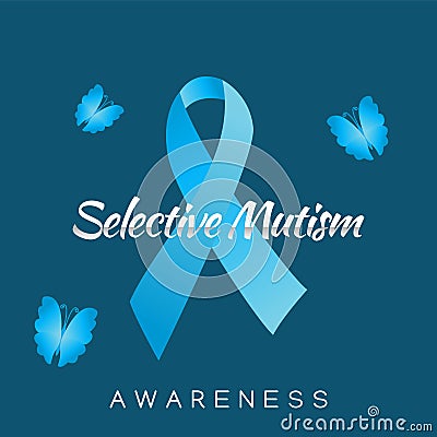 Selective Mutism Awareness Vector Illustration | CartoonDealer.com ...