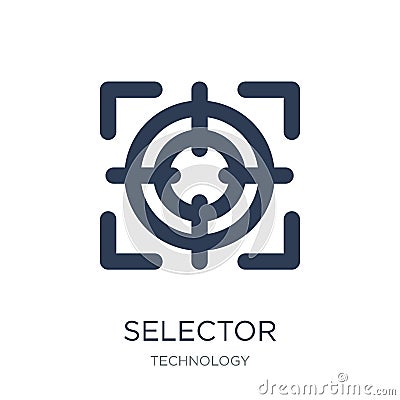 Selector Icon. Trendy Flat Vector Selector Icon On White Background ...