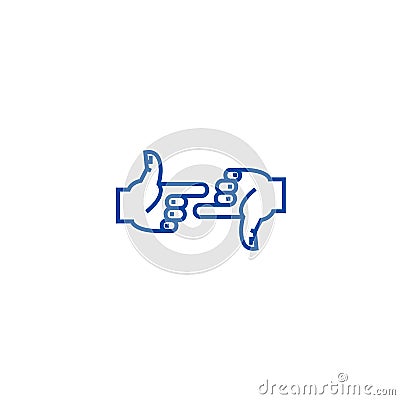 Self Blame,hands Pointer Line Icon Concept. Self Blame,hands Pointer ...