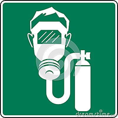 Self-Contained Breathing Apparatus Sign Vector Illustration ...