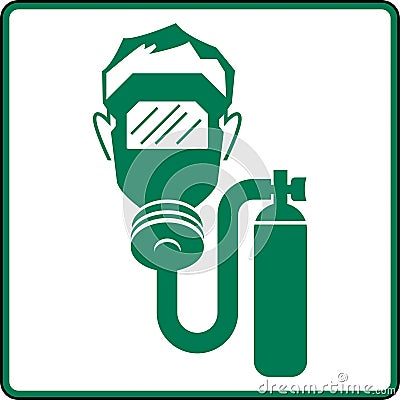 Self-Contained Breathing Apparatus Sign Cartoon Vector | CartoonDealer ...