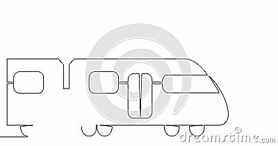 Self Drawing Line Animation Modern Subway Train Continuous Line Drawn ...