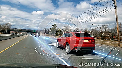 Self Driving Autopilot Autonomous Car on the Road 4K Stock Footage ...