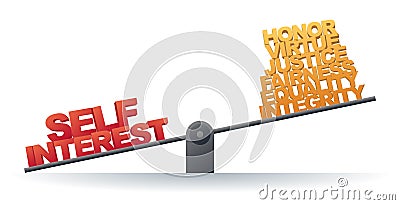 Self Interest Prevails Vector Illustration | CartoonDealer.com #22976734