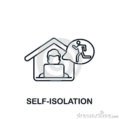 Self-Isolation Icon. Line Simple Quarantine Icon For Templates, Web ...