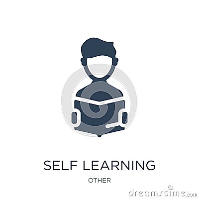 Self Learning Icon In Trendy Design Style. Self Learning Icon Isolated ...