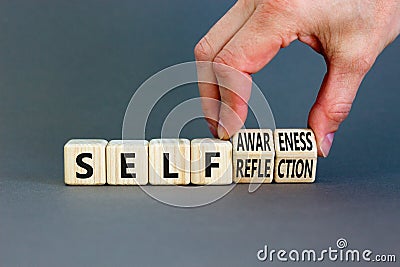 Self Reflection Awareness Symbol. Concept Words Self Reflection And ...