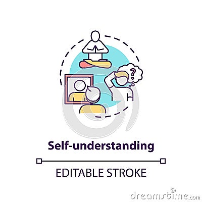 Self Understanding Concept Icon Vector Illustration | CartoonDealer.com ...