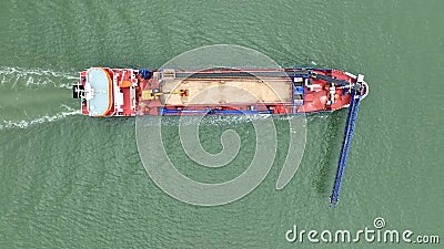 Self Unloading Bulk Carrier Ship at Sea Stock Footage - Video of ...