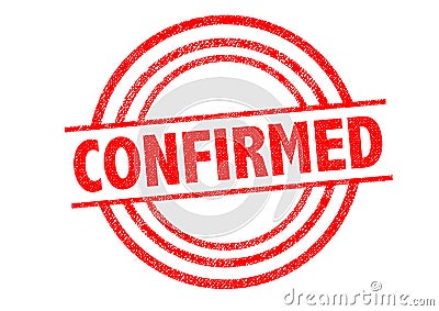 Sello de goma CONFIRMADO stock de ilustración. Ilustración de apruebe ...