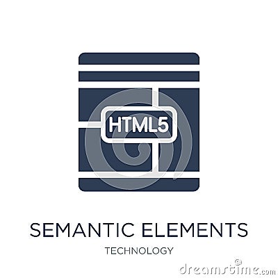 Semantic Elements Icon. Trendy Flat Vector Semantic Elements Icon On ...