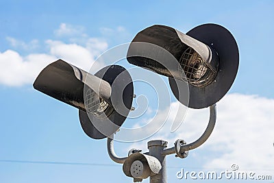 Semaphore Signal At A Railway Crossing. Railway Level Crossing ...