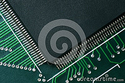 Semiconductor Circuit. Digital Signal And Transistors On The ...