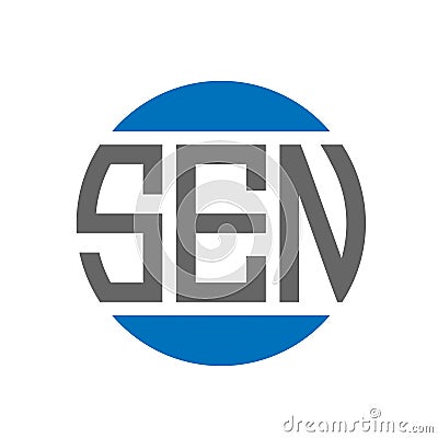 SEN Letter Logo Design On White Background. SEN Creative Initials ...