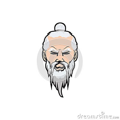 Sensei Character Logo Design Cartoon Vector | CartoonDealer.com #95026097