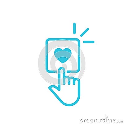 Sensitive Touch Area Icon, Clicking Finger. Isolated On White ...