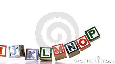 Separated Alphabet Blocks Falling Over Stock Video - Video of ...