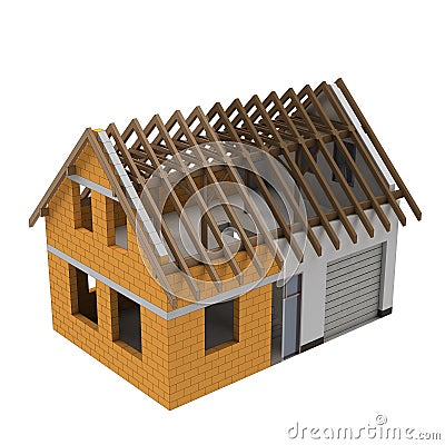 Separated Two Building Phases Royalty-Free Cartoon | CartoonDealer.com ...