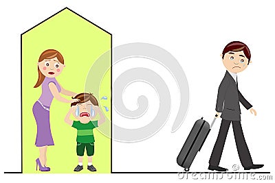 Separation Cartoon Vector | CartoonDealer.com #21359259
