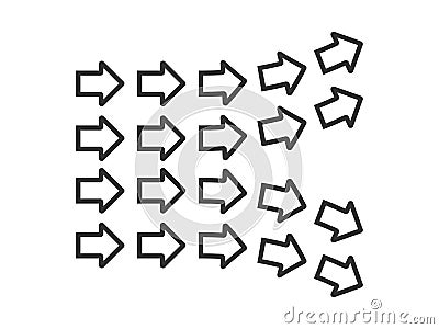 Separation For Different Purposes. Split In The Team. Cartoon Vector ...