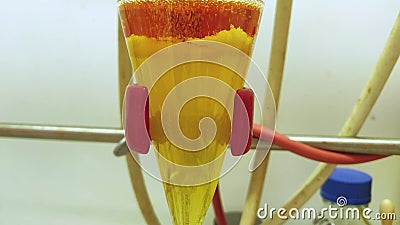 Separation of Organic Layer and Water Layer in Separating Funnel in a ...