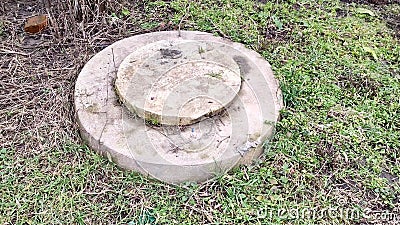 Septic Tank Hatch on the Ground in the Garden Stock Footage - Video of ...