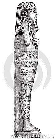 A Sepulchral Figure. Set Of Egiptian Labels And Elements. Vector Set ...