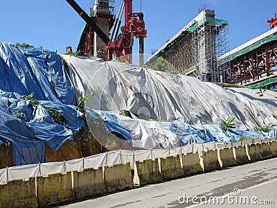 Temporary Slope Protection During Construction Using The Plastic Sheets ...