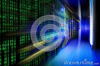Series Mainframe In A Futuristic Representation Of A Matrix Code ...